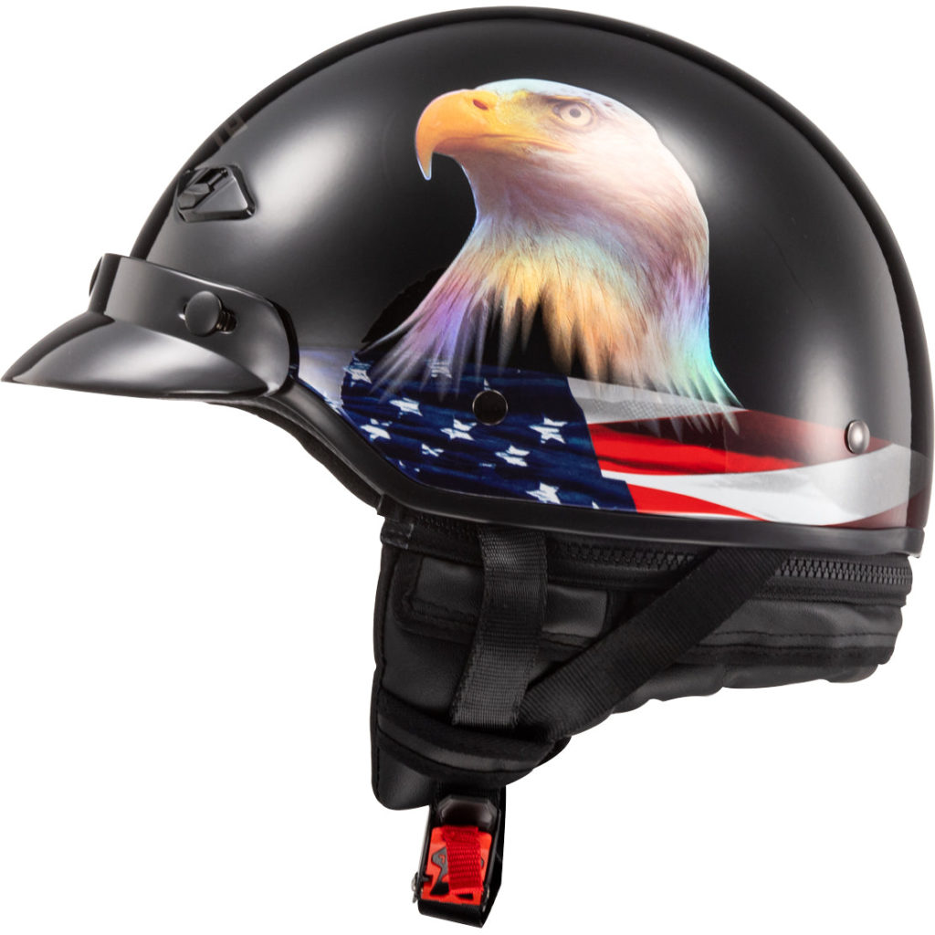 LS2 Helmets Bagger Murica Motorcycle Half Helmet - Richmond Honda House